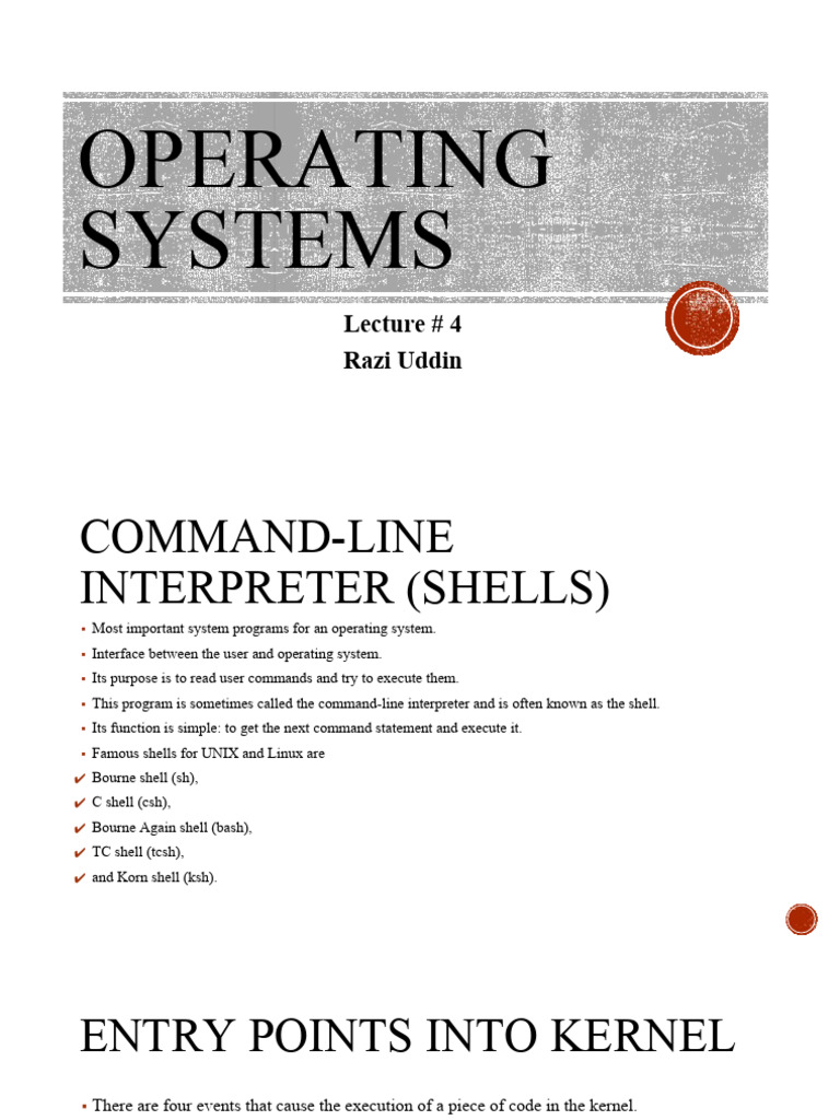 OS Lecture 4 | PDF | Process (Computing) | Operating System