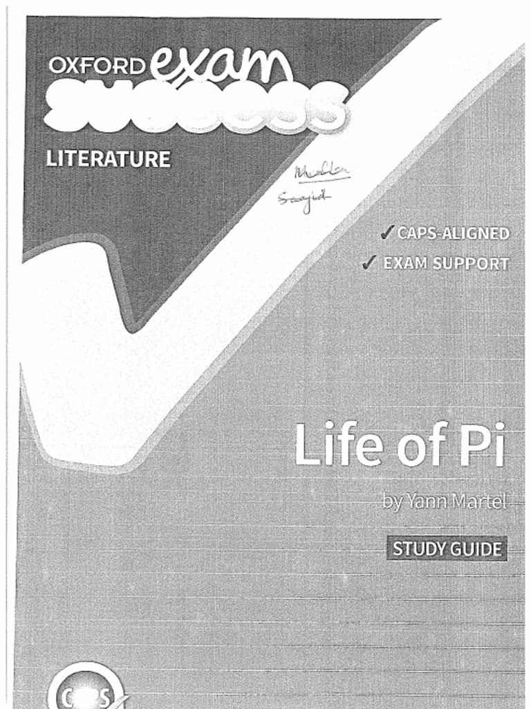 Life of Pi Success Study Guide - 1 | PDF