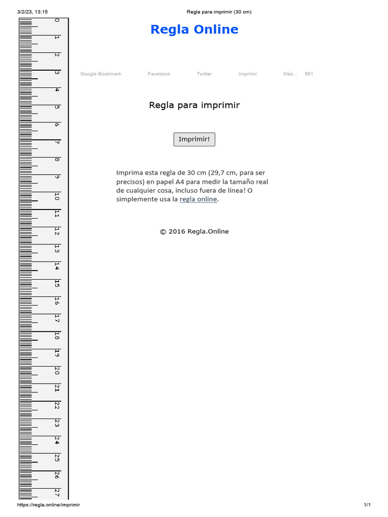 Regla para Imprimir Seminario 4 | PDF