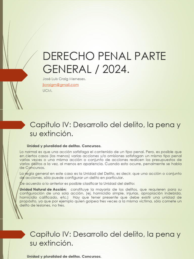 Derecho Penal Parte General. Cap. IV P. 3 | PDF | Castigos | Prisión
