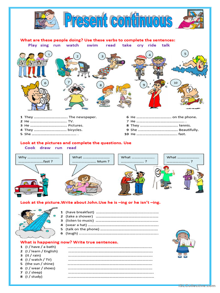 Present Continuous. | PDF