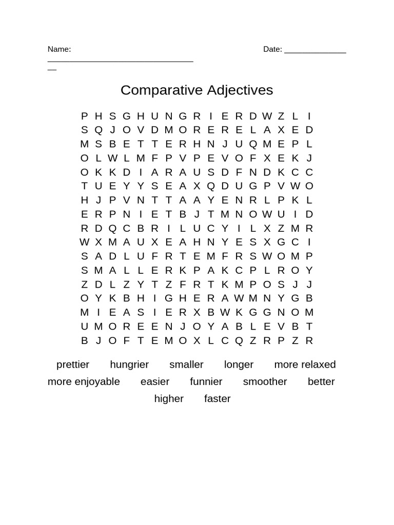 Comparative Adjectives c781 6163bce5 | PDF