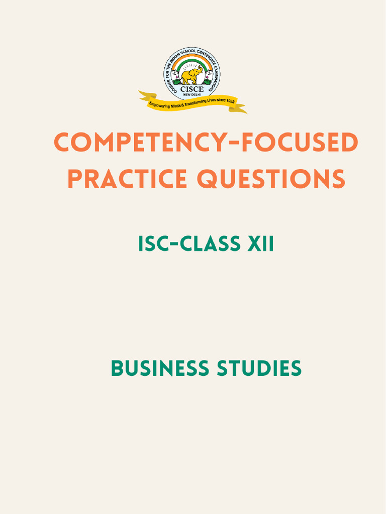 ISC Class 12 Business Studies Questions | PDF | Human Resources | Learning