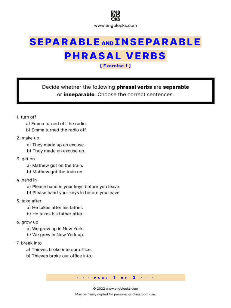 Phrasal Verb Exercises | PDF | Semantic Units | Semantics