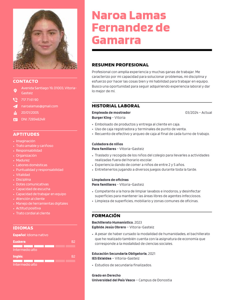 Naroa LamasFernandezdeGamarra CV | PDF
