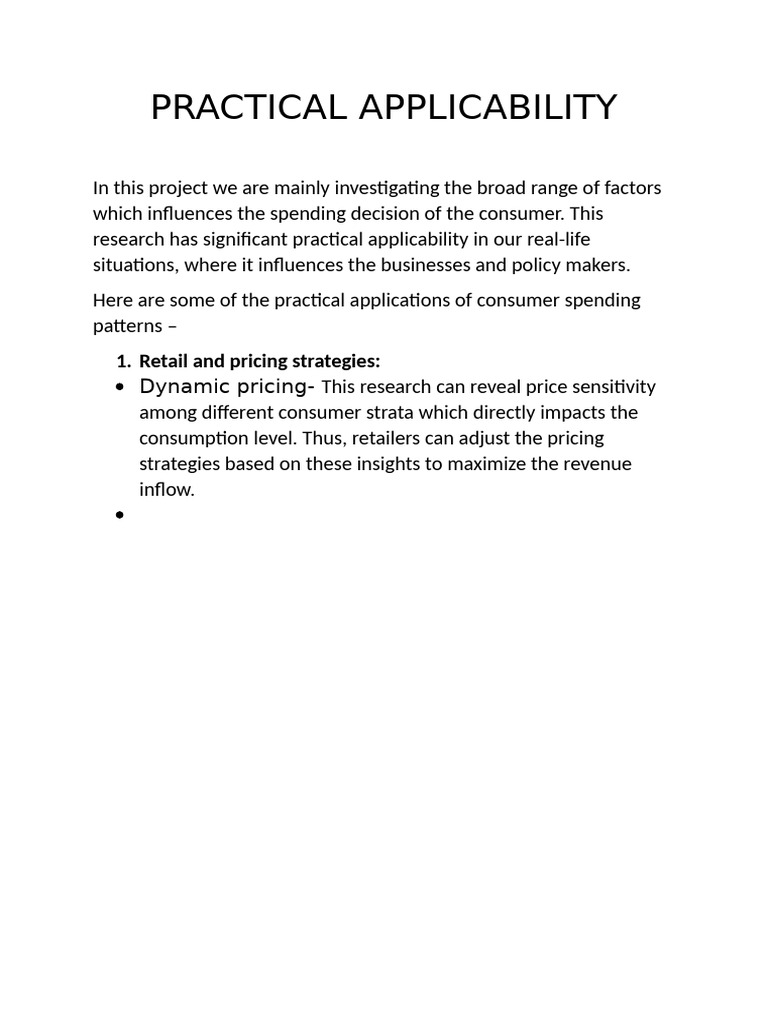 Practical Applicability Vasudha | PDF | Business