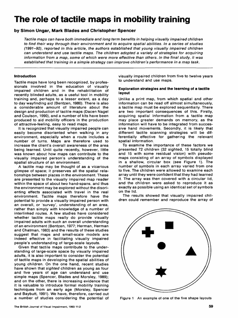 The Role of Tactile Maps in Mobility Tra READING | PDF | Visual ...