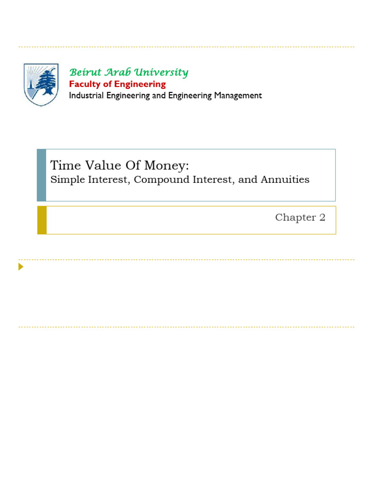 Chapter 2-Time Value of Money - PPTX - 2 | PDF | Interest | Present Value