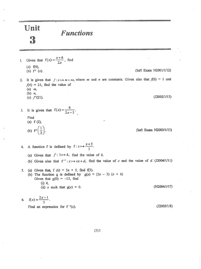 Unit 5 Functions | PDF