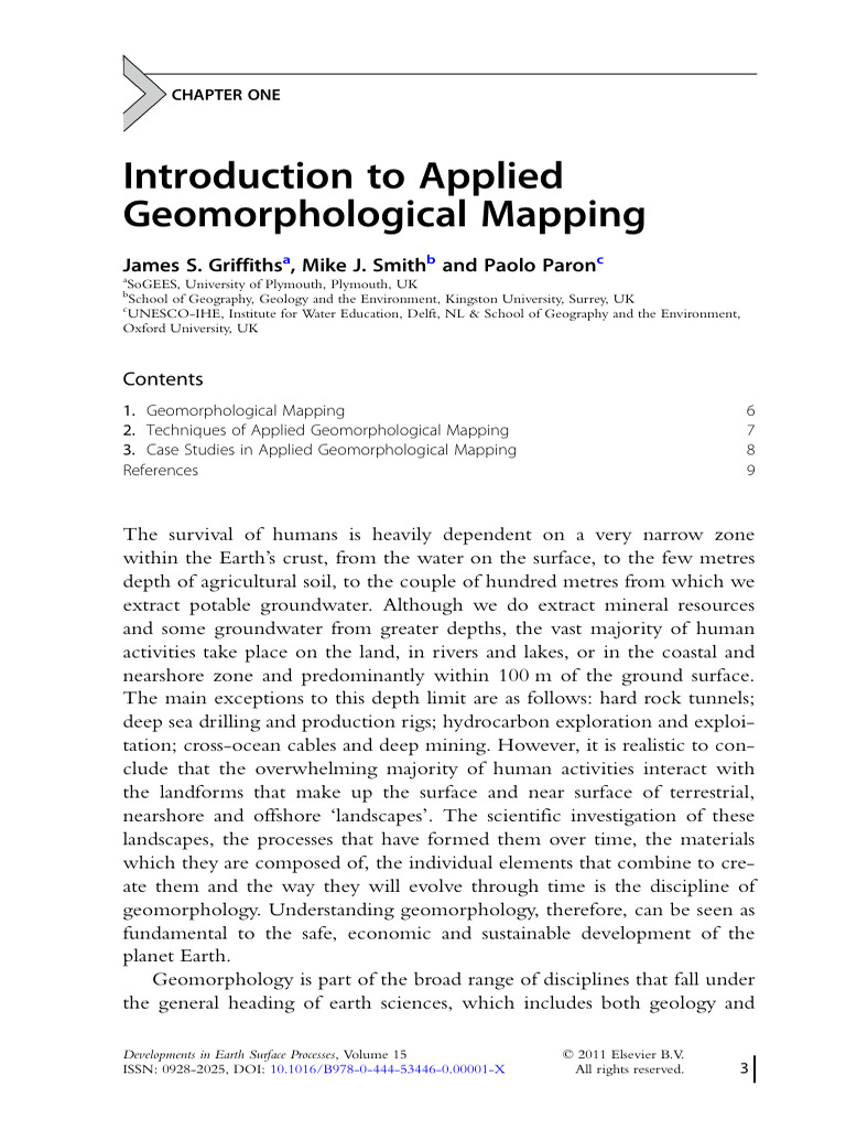 AULA 8 - Griffiths Et Al - Introduction To Applied Geomorphological ...