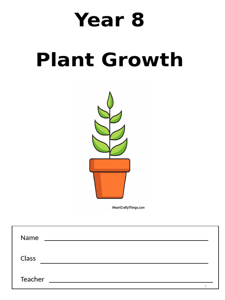 Plant Growth Booklet | PDF | Flowers | Photosynthesis