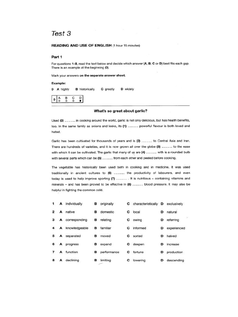 B2 Test 3 - Reading | PDF