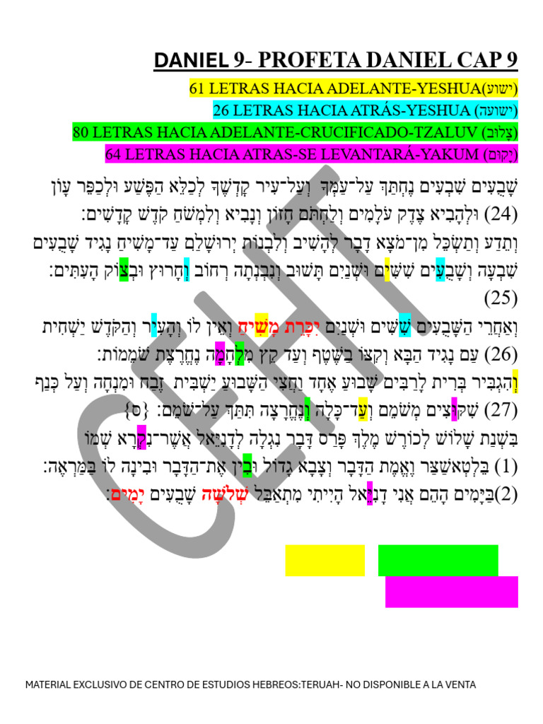 Daniel 9 - Gematria Yeshua | PDF