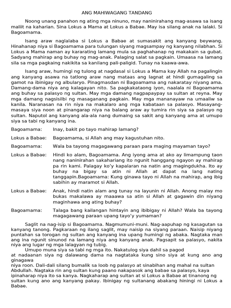 Buod NG Ang Mahiwagang Tandang | PDF