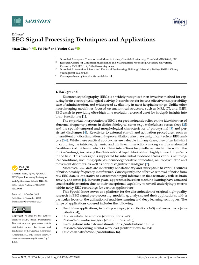 sensors-23-09056 | PDF | Electroencephalography | Spectral Density