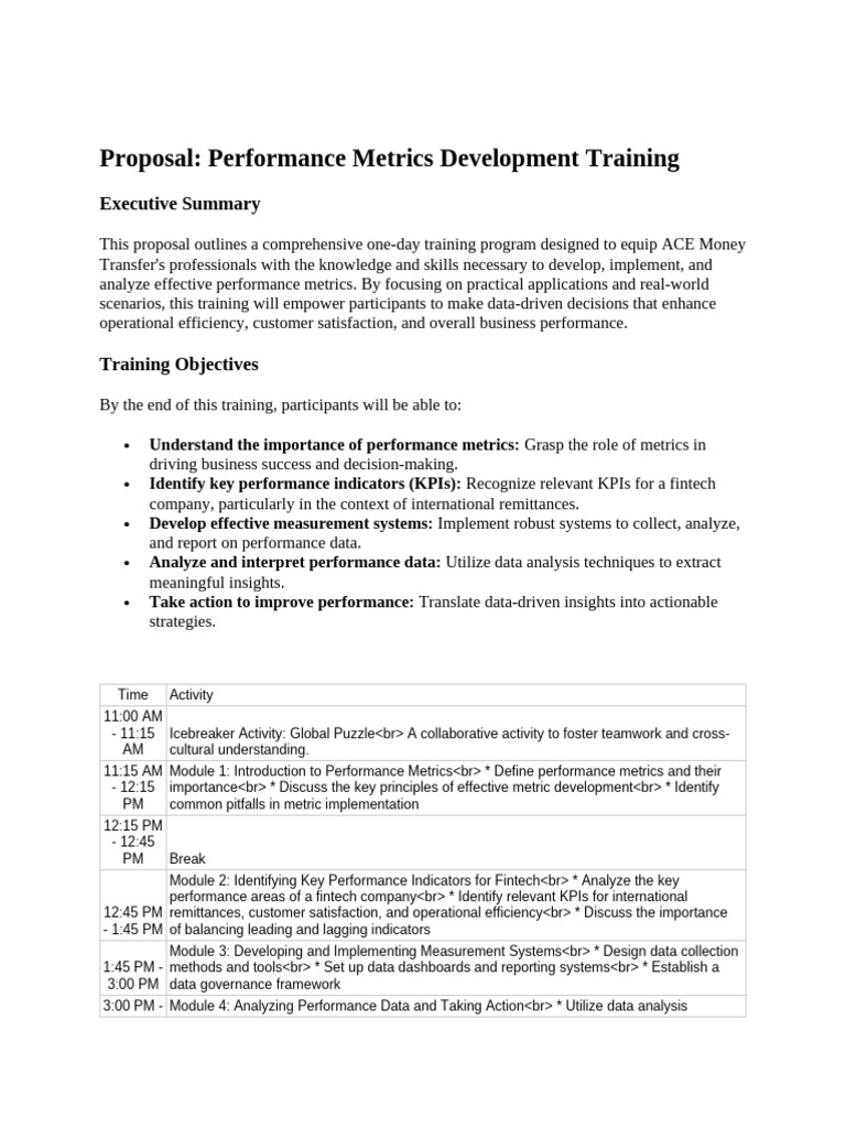 Performance Metrics Index | PDF | Performance Indicator | Data