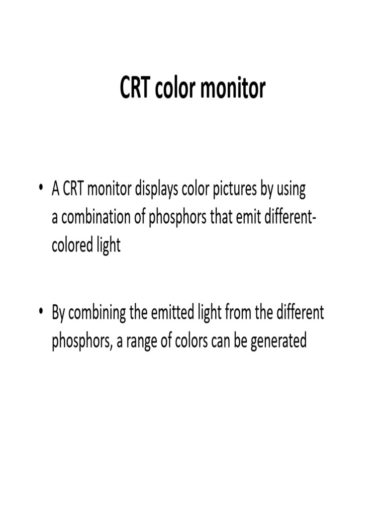 Color CRTs Explaination | PDF | Information And Communications ...