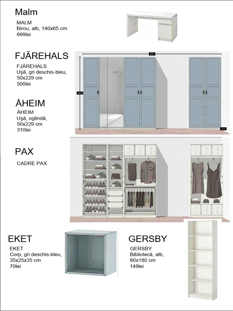 Malm Birou, Alb, 140x65 CM 699lei | PDF
