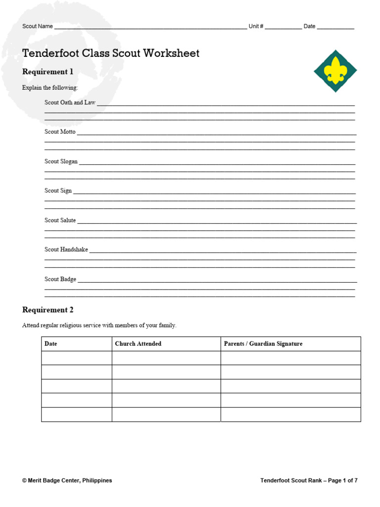 Bs Tenderfoot | PDF | Scouting | Outdoor Recreation Organizations