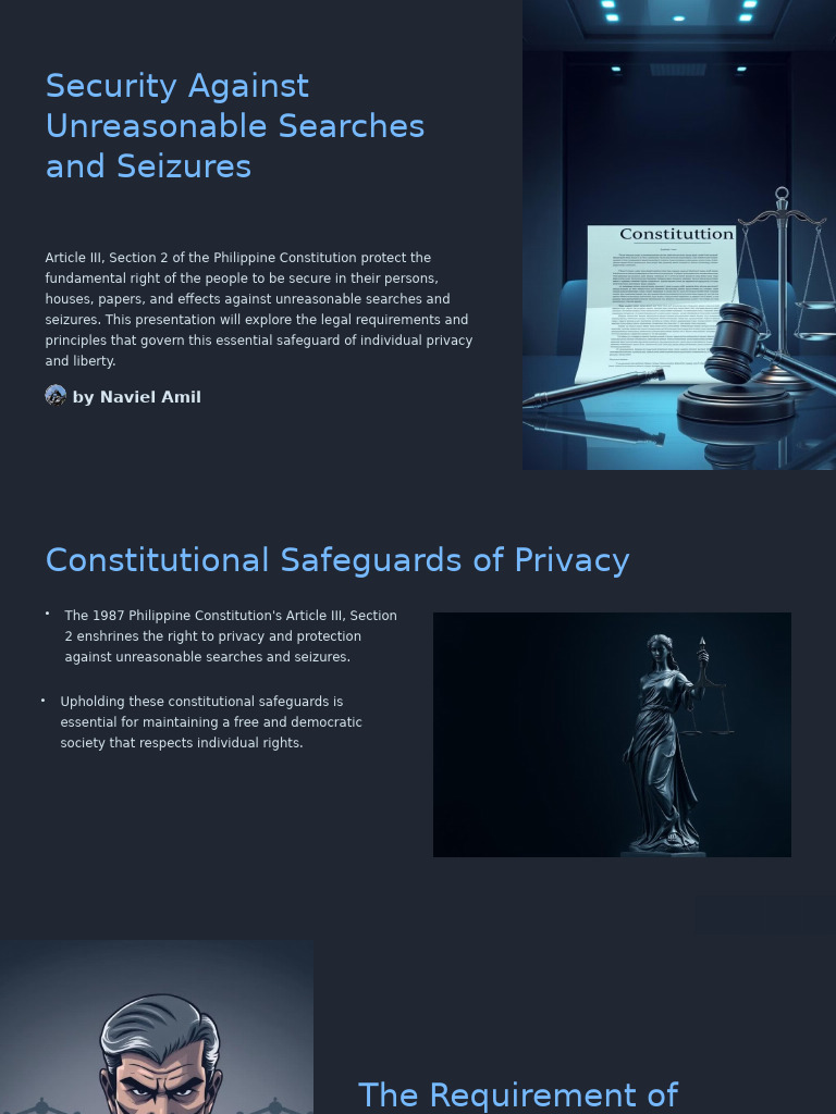 Safeguarding Privacy Unreasonable Searches and Seizures Under The ...