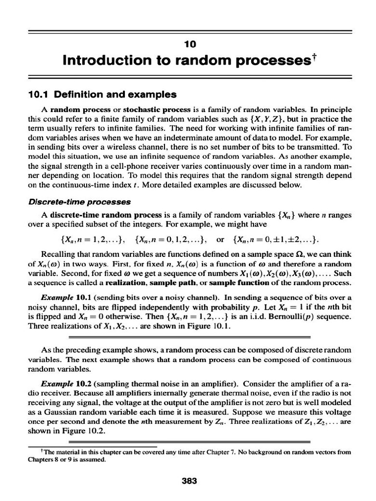 Random Processes Overview | PDF Random Processes Overview | PDF