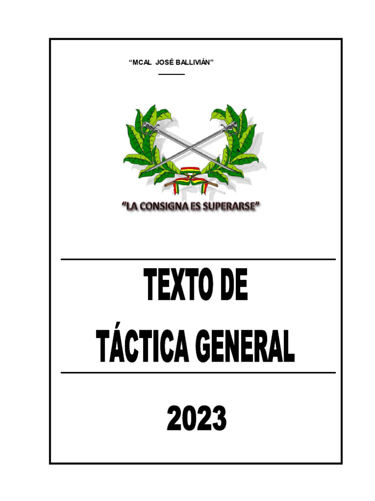 Texto de Tactica General-1 | PDF | Tácticas militares | Estrategia militar