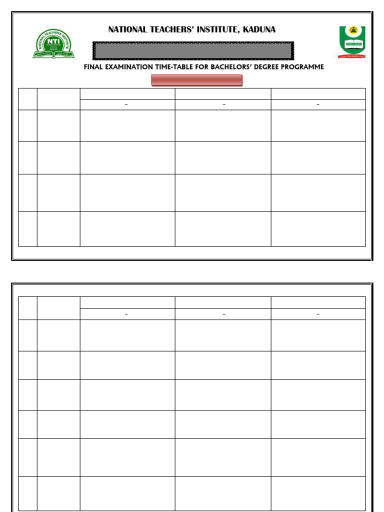 BDPS 2ND Sem 2023 Final Ttable-2-1 | PDF