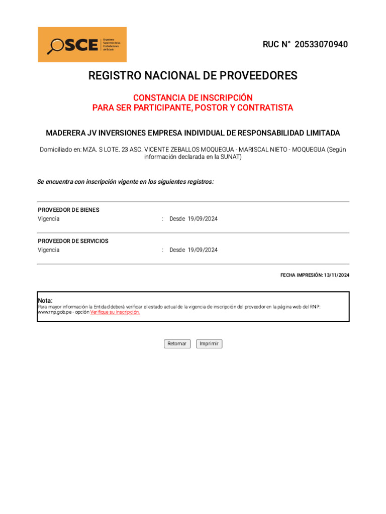 Constancia Del RNP | PDF