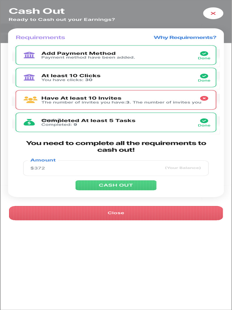 Cash Out and Account Settings | PDF