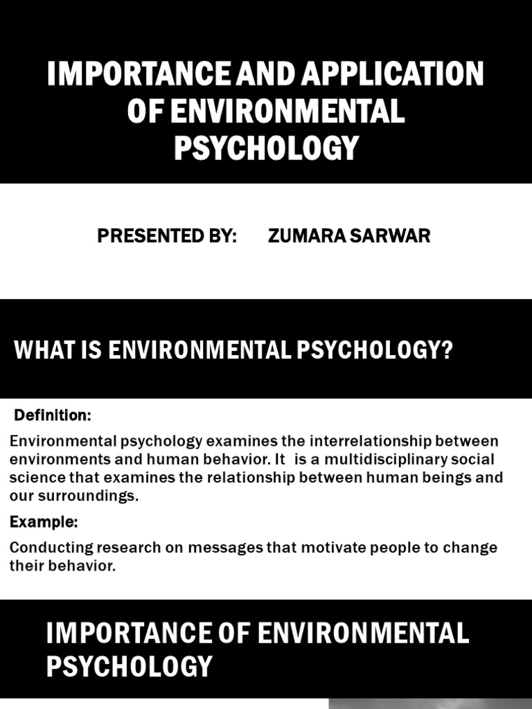 Applications of Environmental Psychology | PDF | Psychology | Behavior