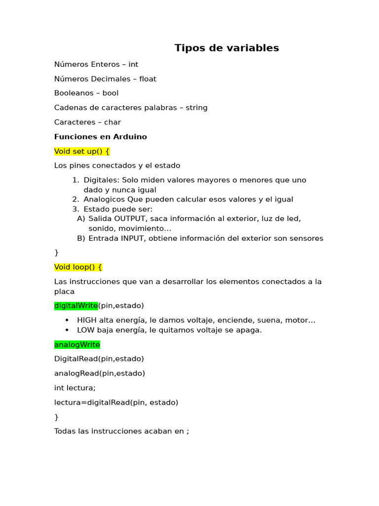 Tipos de Variables | PDF | Métodos y materiales de enseñanza | Informática