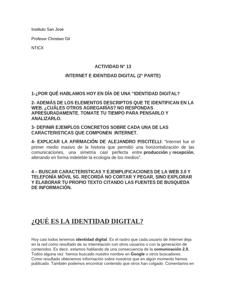 NTICX - 4A - Act13 4 | PDF | Internet | Red mundial