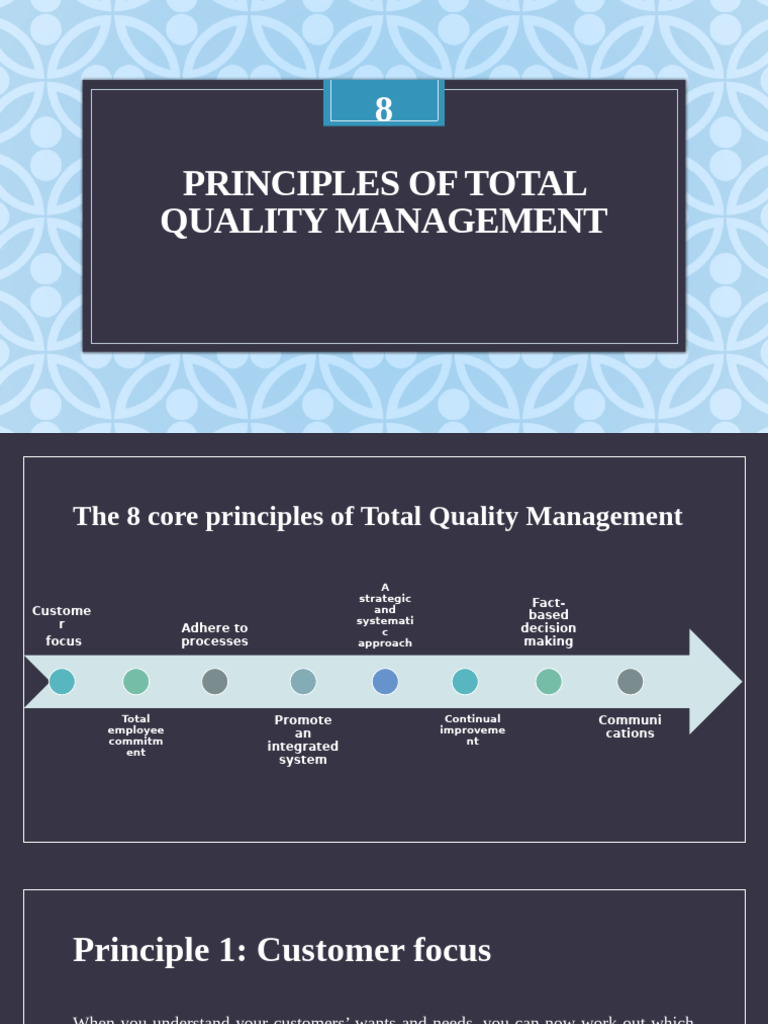 8TMQ Principles | PDF | Goal | Strategic Planning