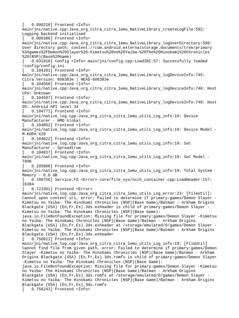 Citra Log | PDF | Computing Platforms | Computer Science