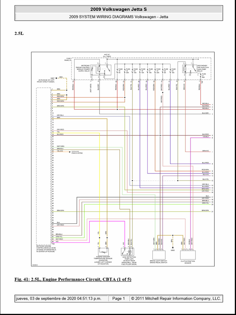 Diagrama Eléctrico Jetta 2009 2 5l Pdf Sedanes Vehículos