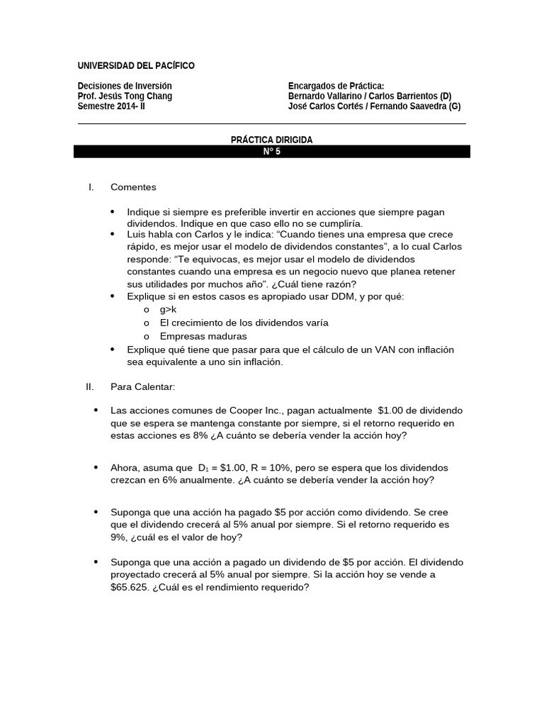 Práctica de Inversión Financiera | PDF | Compartir (Finanzas) | Sector ...
