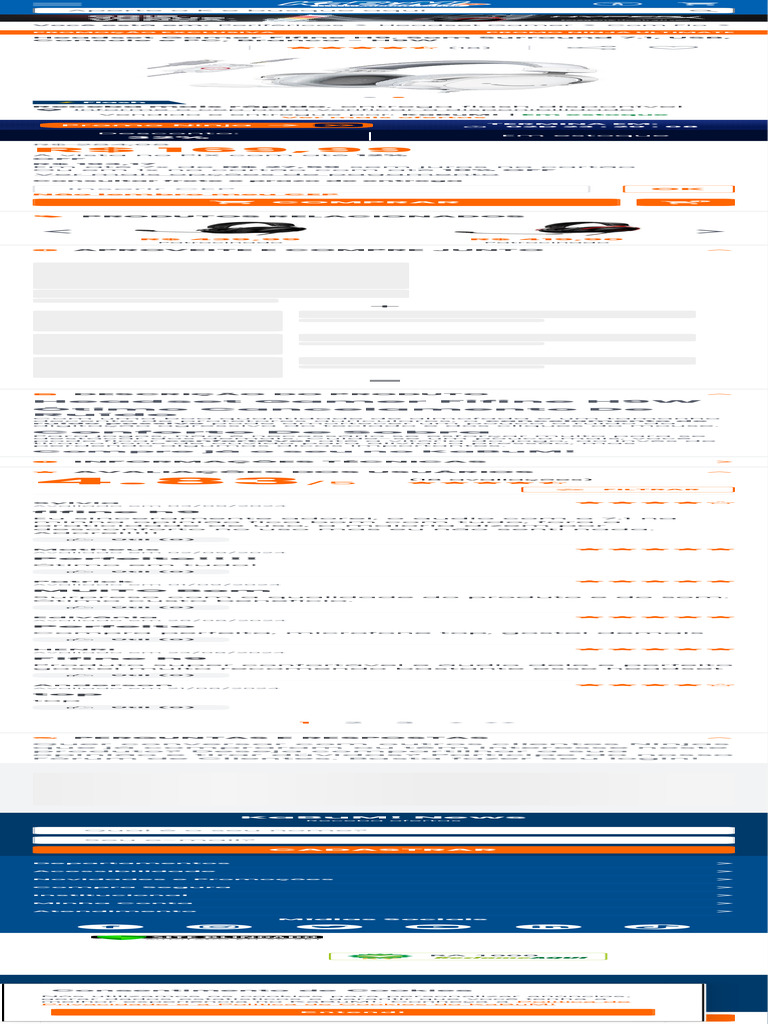 Headset Gamer Fifine H9 Branco KaBuM! | PDF