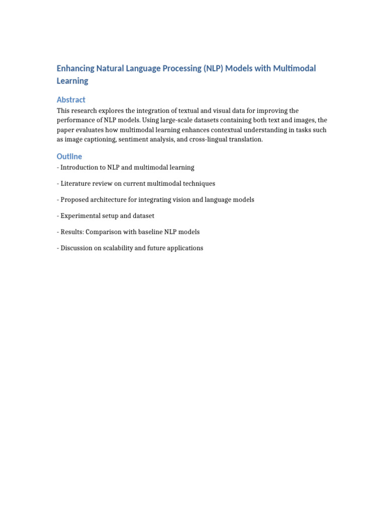 Enhancing Natural Language Processing (NLP) Models With Multimodal ...