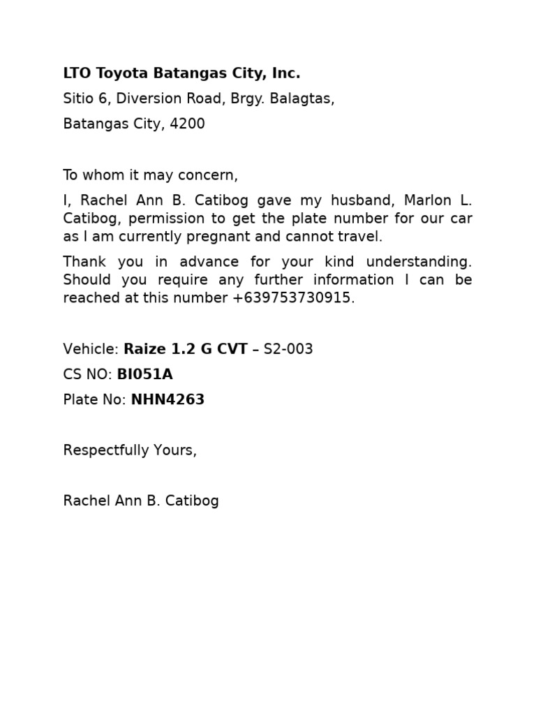 Authorization Letter | PDF