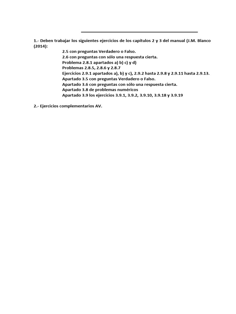 Lista Ejercicios Del Tema 2 | PDF