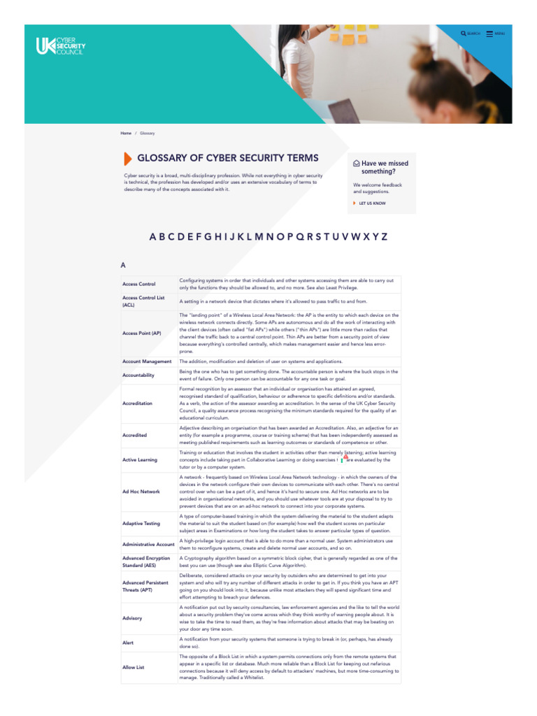 Cybersecurity Glossary Terms Guide | PDF | Cryptography | Security