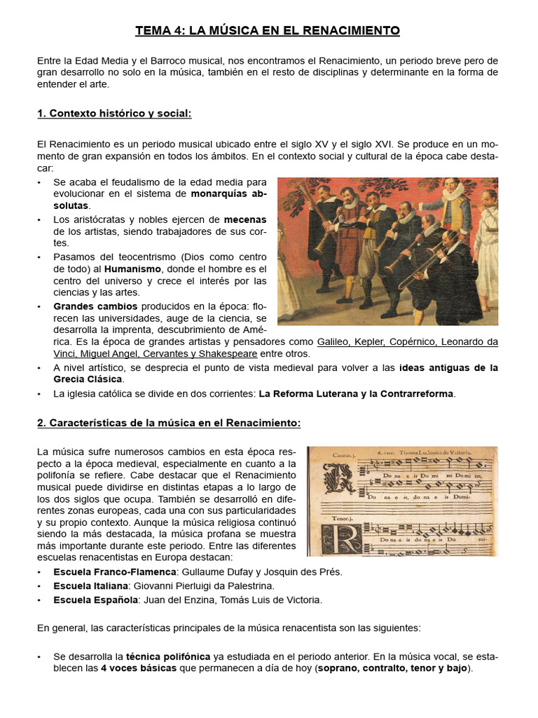 Tema 4 - Renacimiento Castellano | PDF | Renacimiento