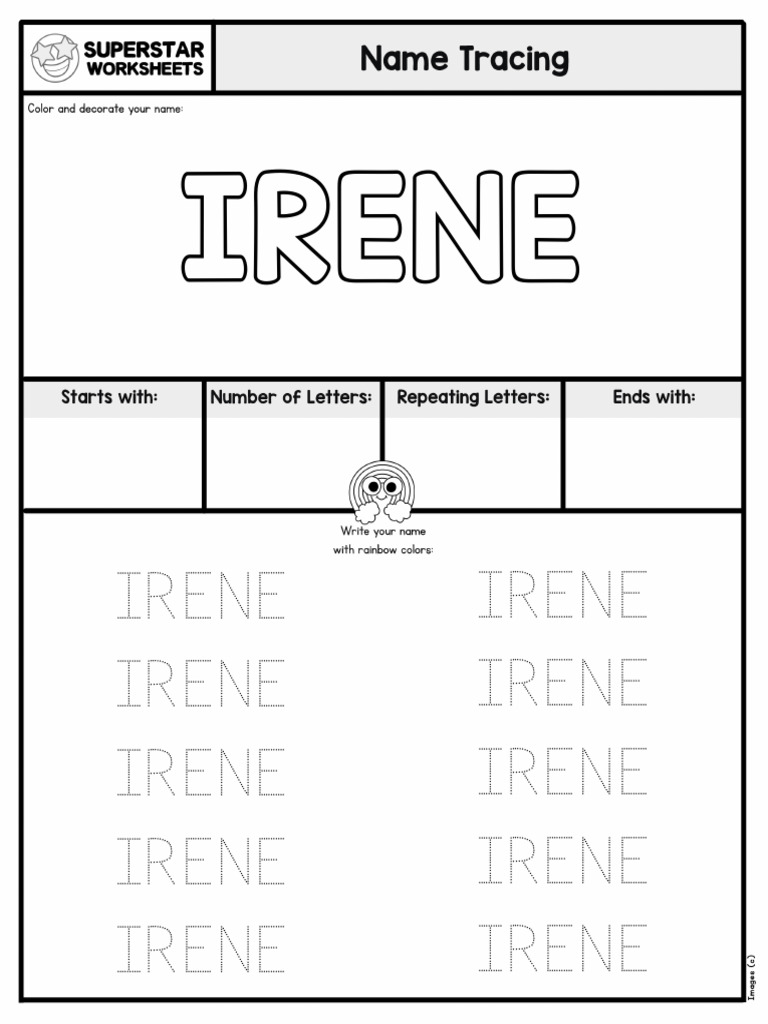 Editable My Name Worksheet | PDF