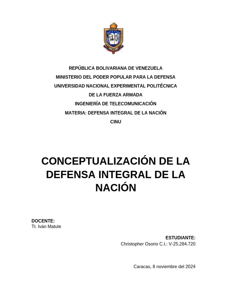 Conceptos Clave de Defensa Integral | PDF | Nación | Sustentabilidad