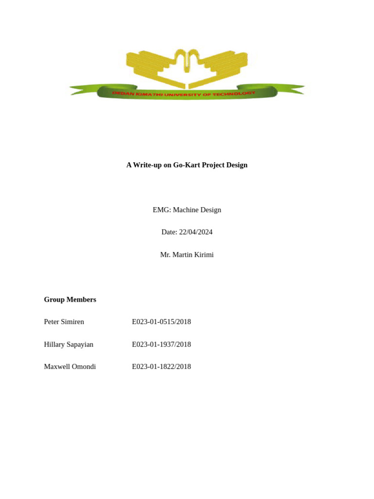 A Write Up | PDF | Electric Vehicle | Steering