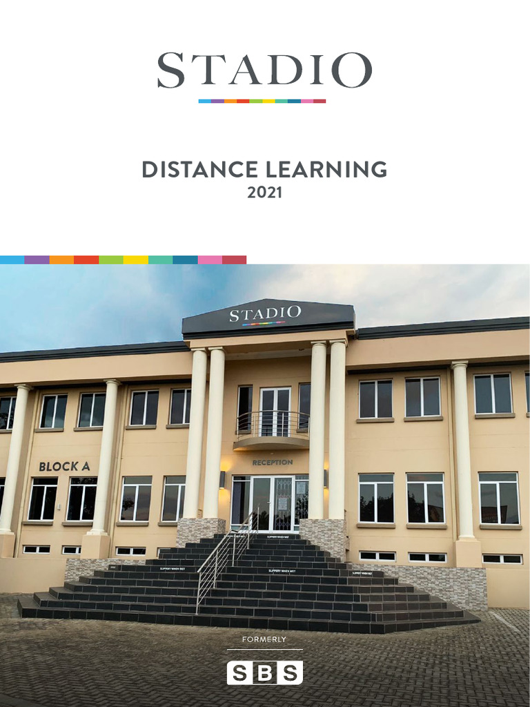 Stadio Distance Learning Overview 2021 | PDF | Academic Degree ...