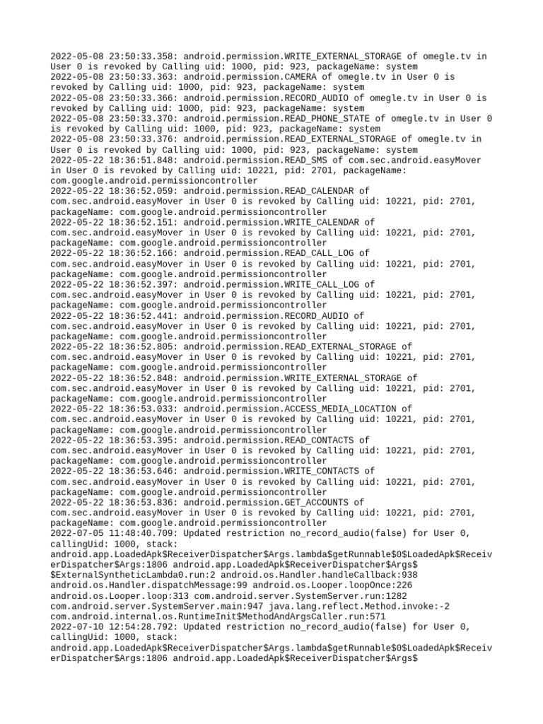 perm_debug_info | PDF | Android (Operating System) | Embedded Linux Distributions