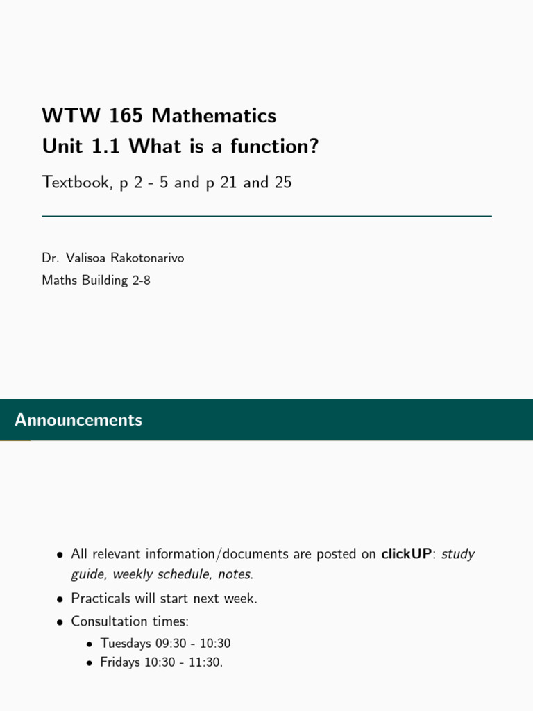 Unit1-1 | PDF | Function (Mathematics) | Mathematical Analysis