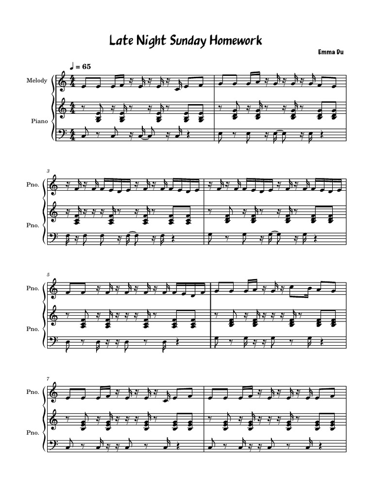 Late Night Sunday Homework | PDF