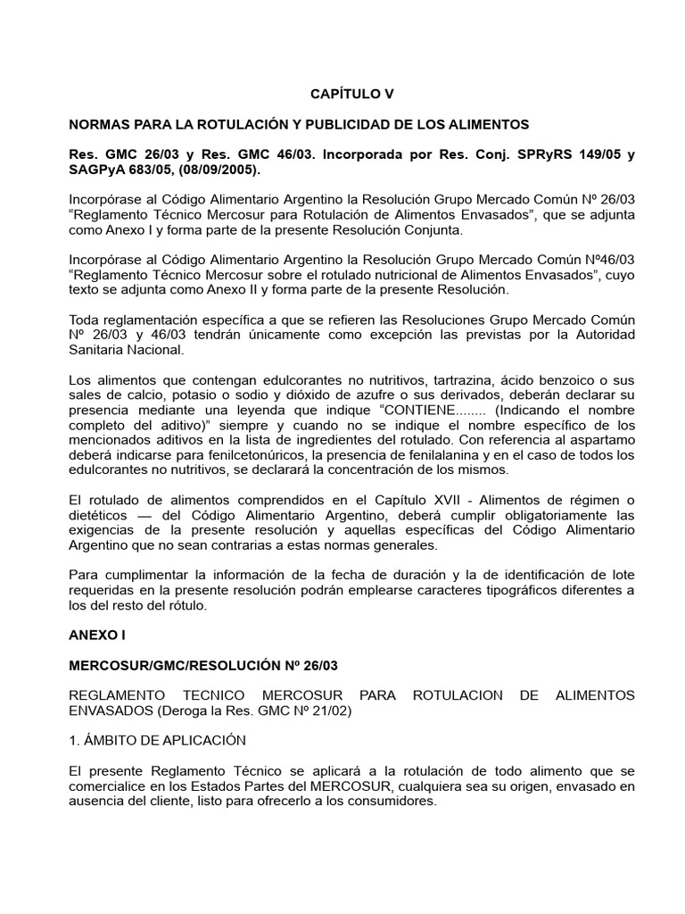 CAA | PDF | Energía alimentaria | Etiqueta de información nutricional